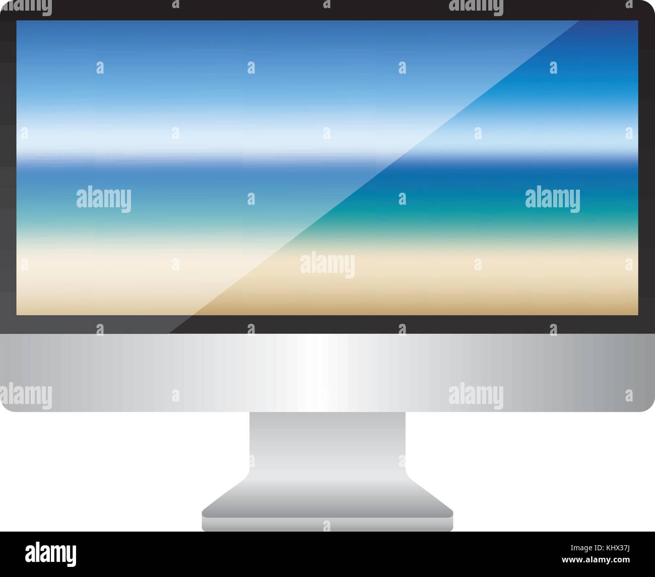 monitor computer technology device screen blank Stock Vector Image ...