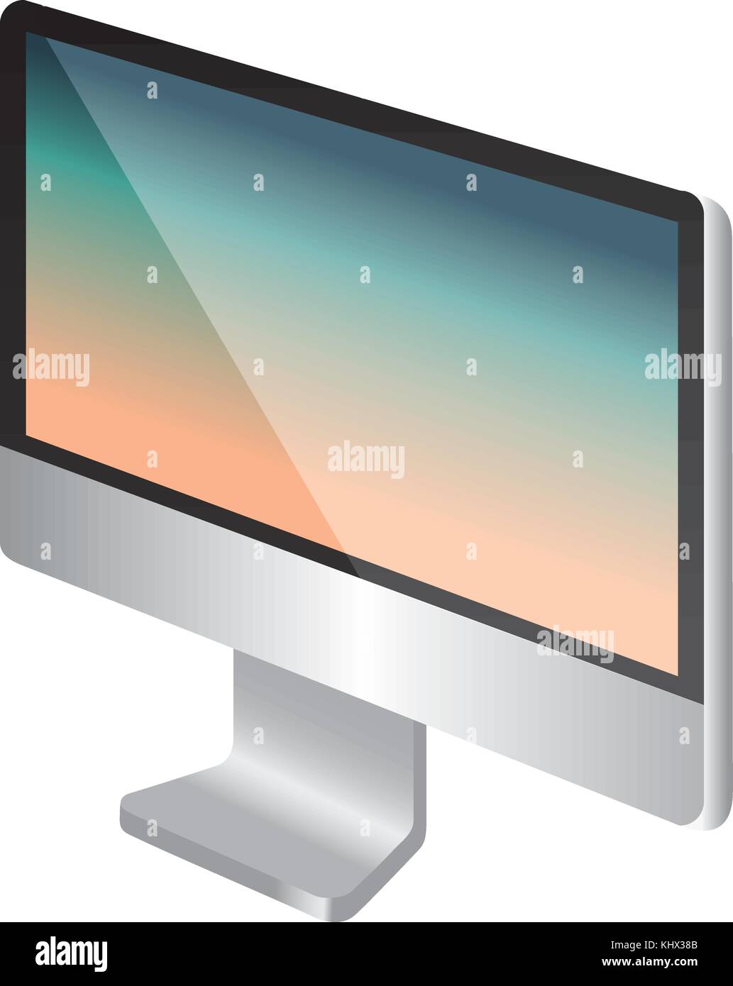 monitor computer technology device screen blank Stock Vector Image ...
