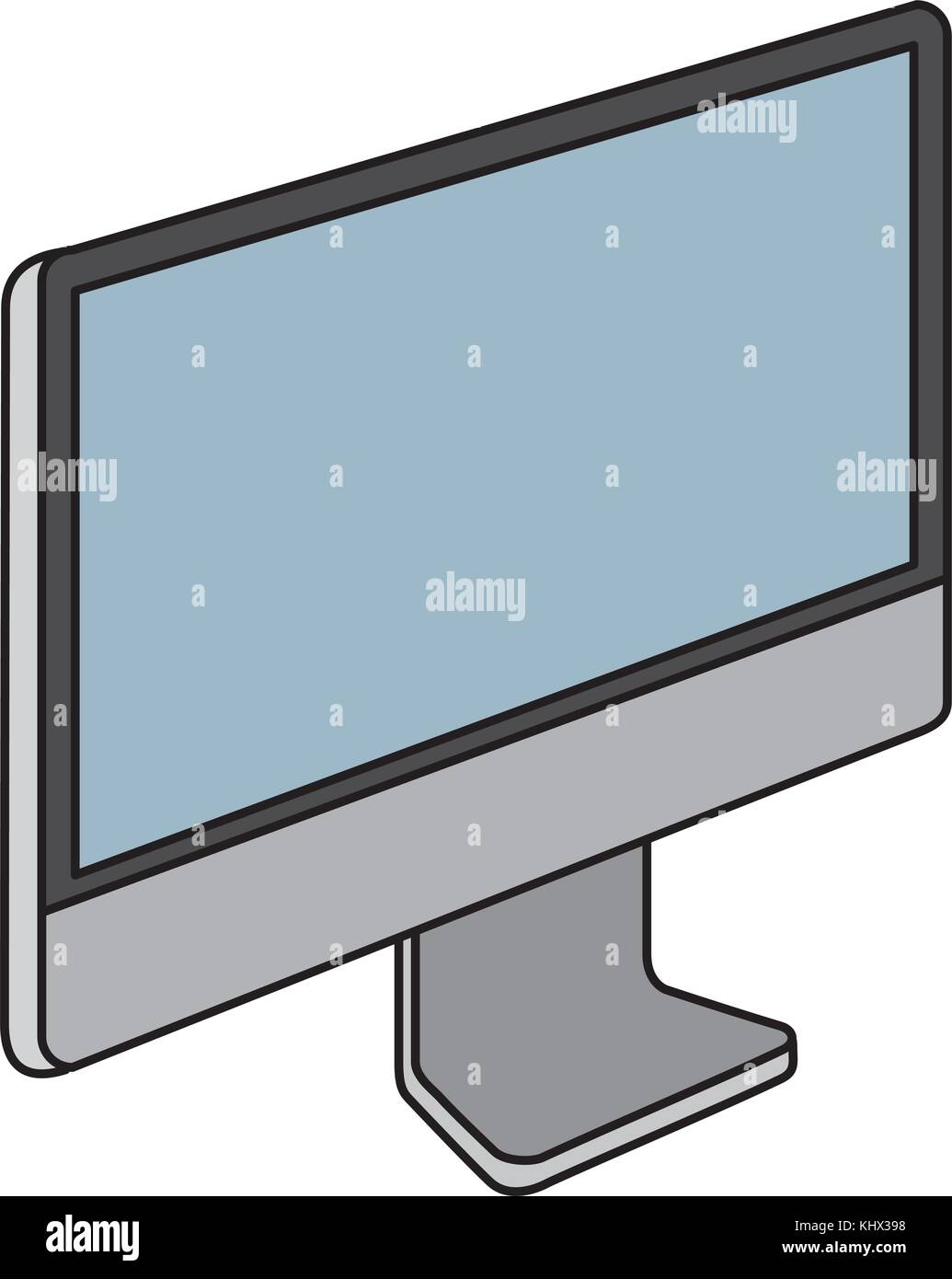 monitor computer technology device screen blank Stock Vector Image ...