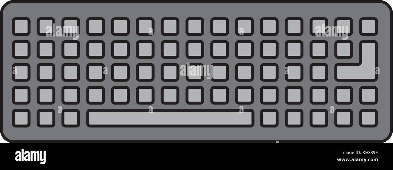 keyboard device digital equipment top view Stock Vector Image & Art - Alamy