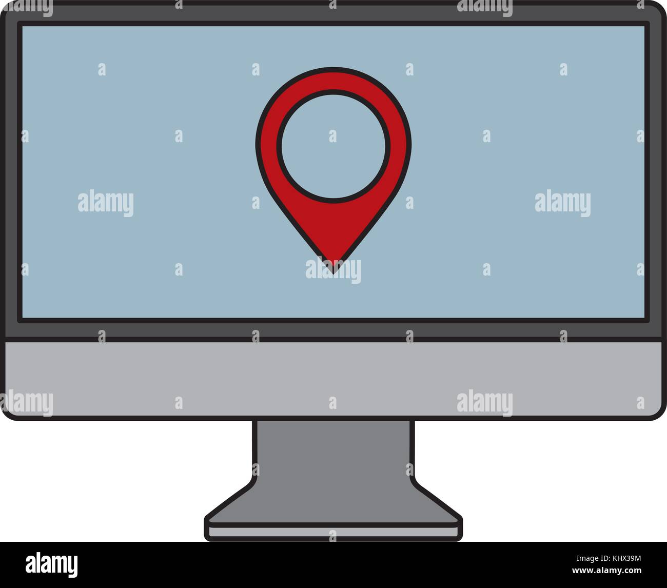 monitor computer pointer map on screen app Stock Vector Image & Art - Alamy