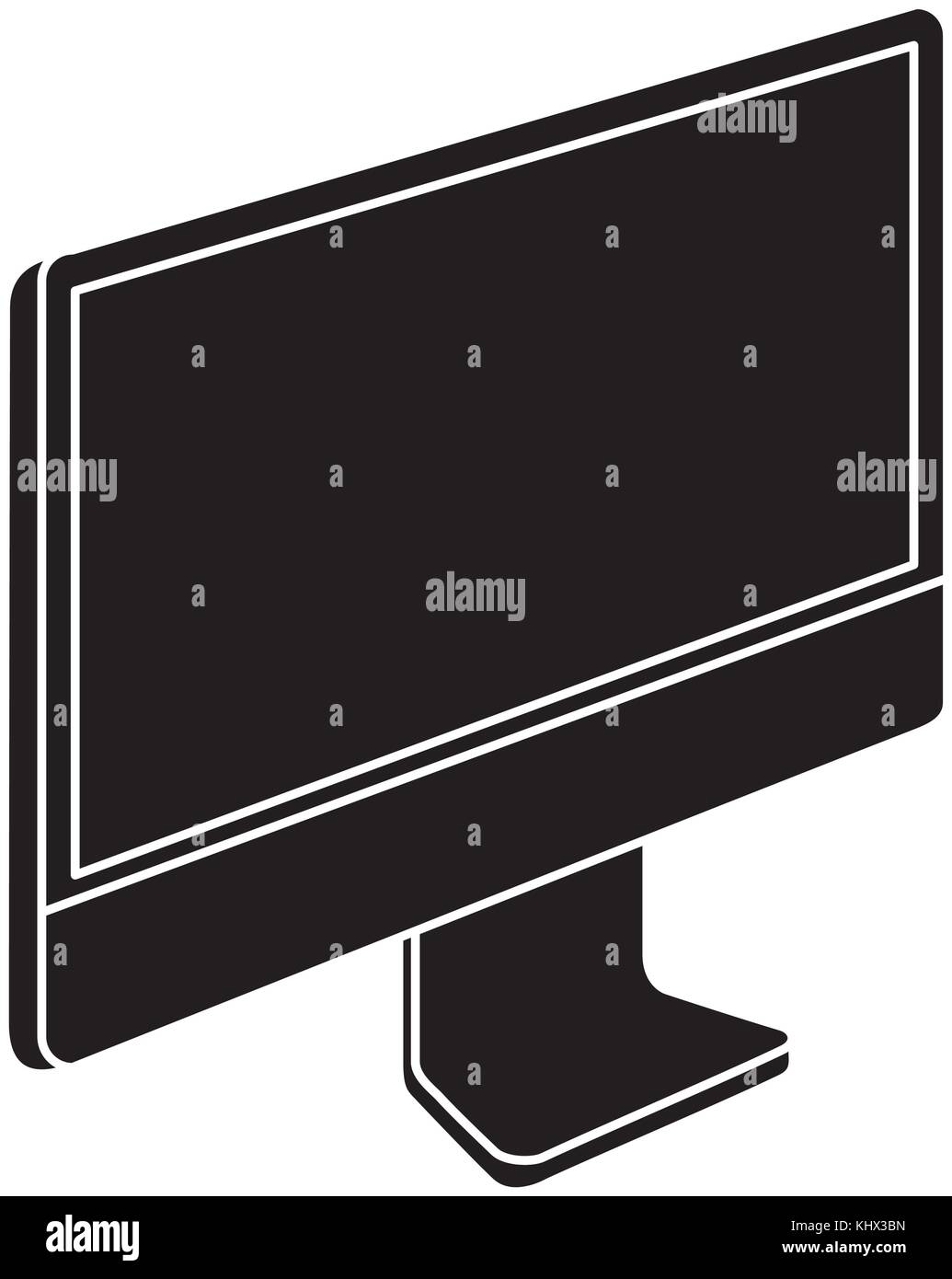 monitor computer technology device screen blank Stock Vector Image ...