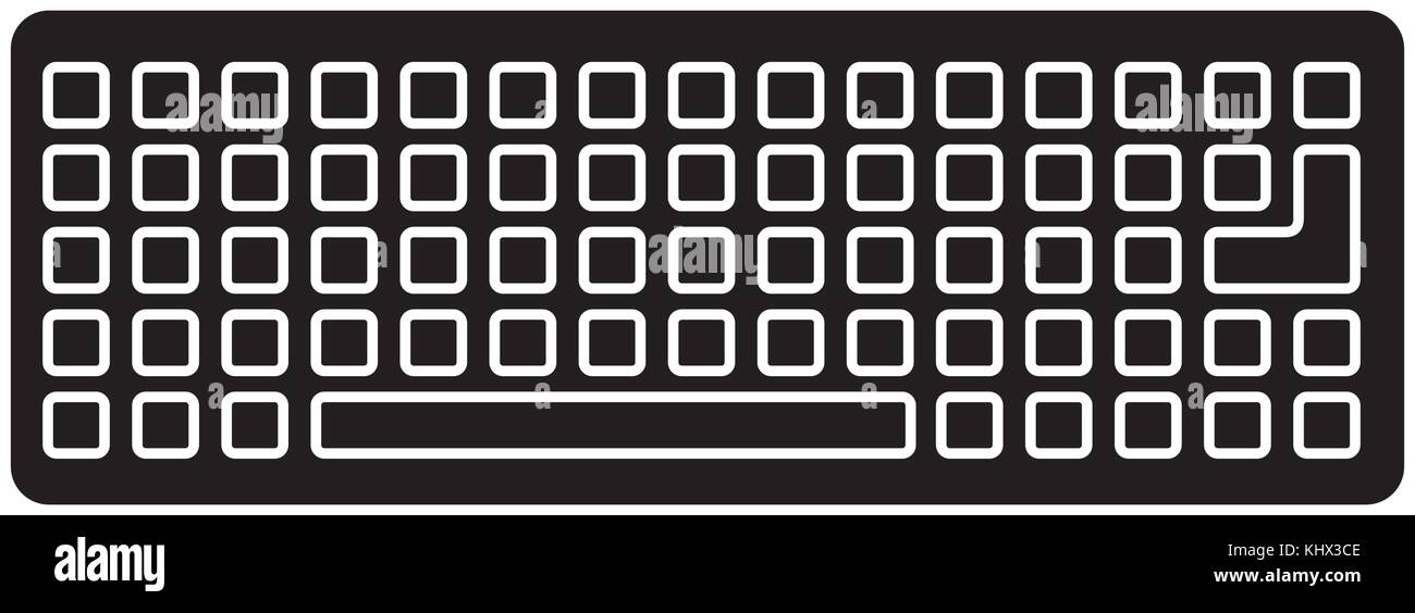 keyboard device digital equipment top view Stock Vector Image & Art - Alamy