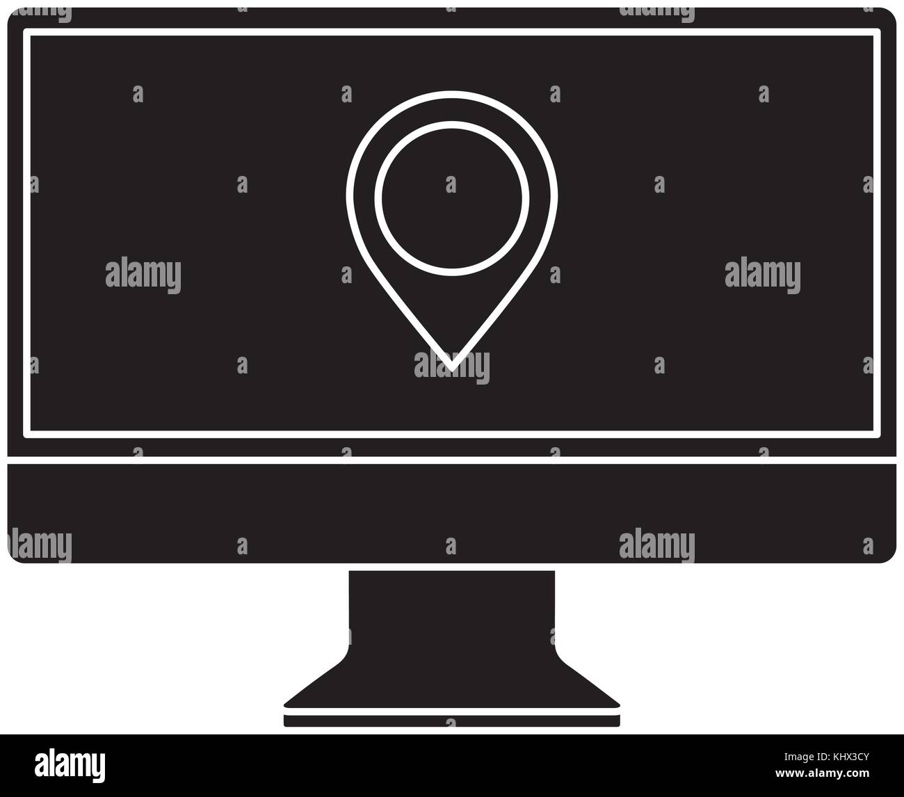 monitor computer pointer map on screen app Stock Vector Image & Art - Alamy