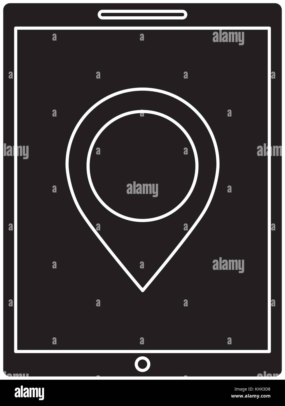 device technology tablet computer pin map navigation Stock Vector Image ...