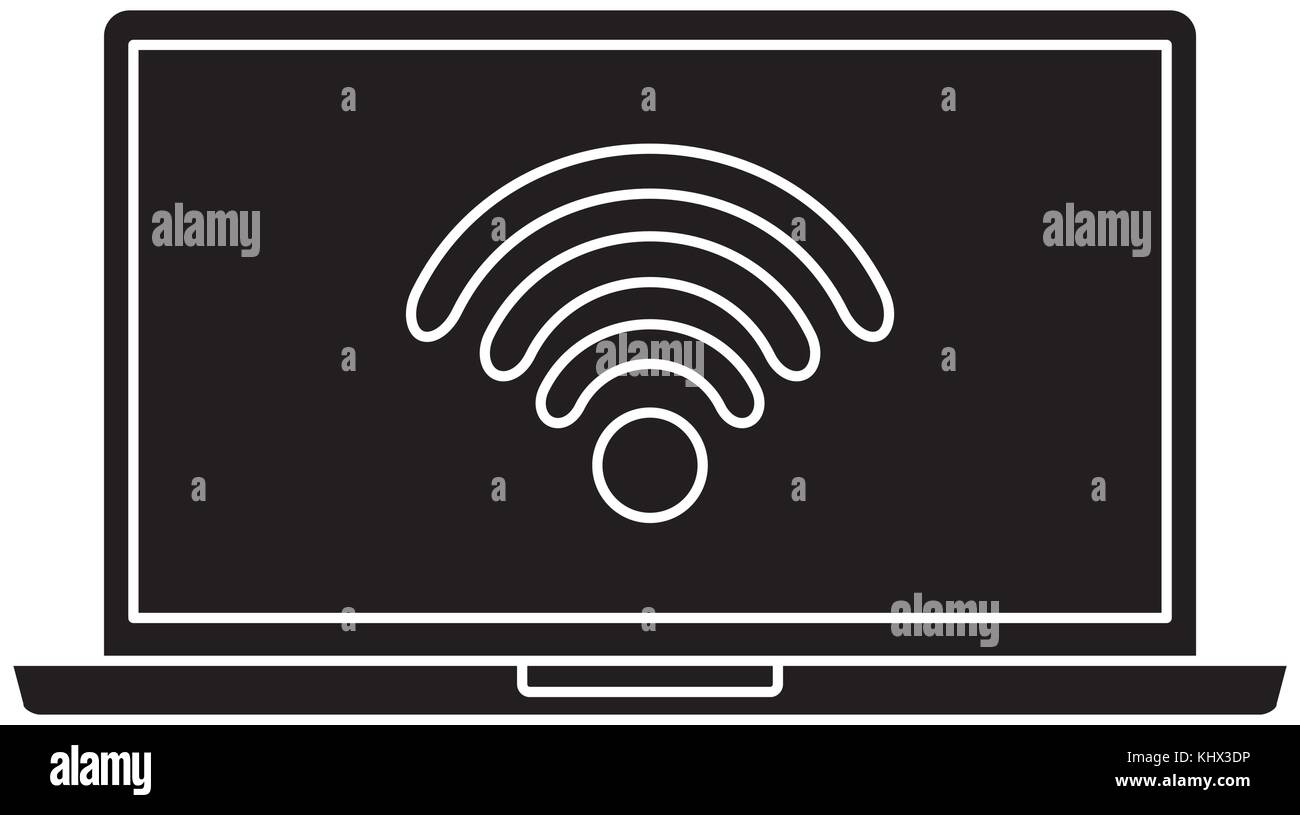 laptop wifi internet device gadget screen Stock Vector Image & Art - Alamy