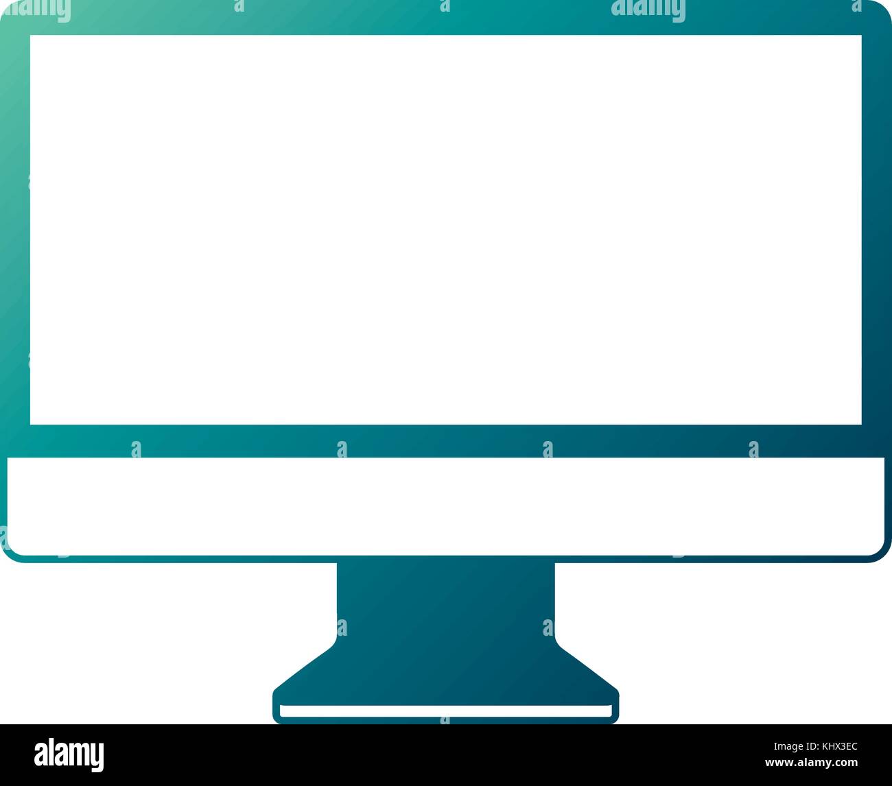 monitor computer technology device screen blank Stock Vector Image ...