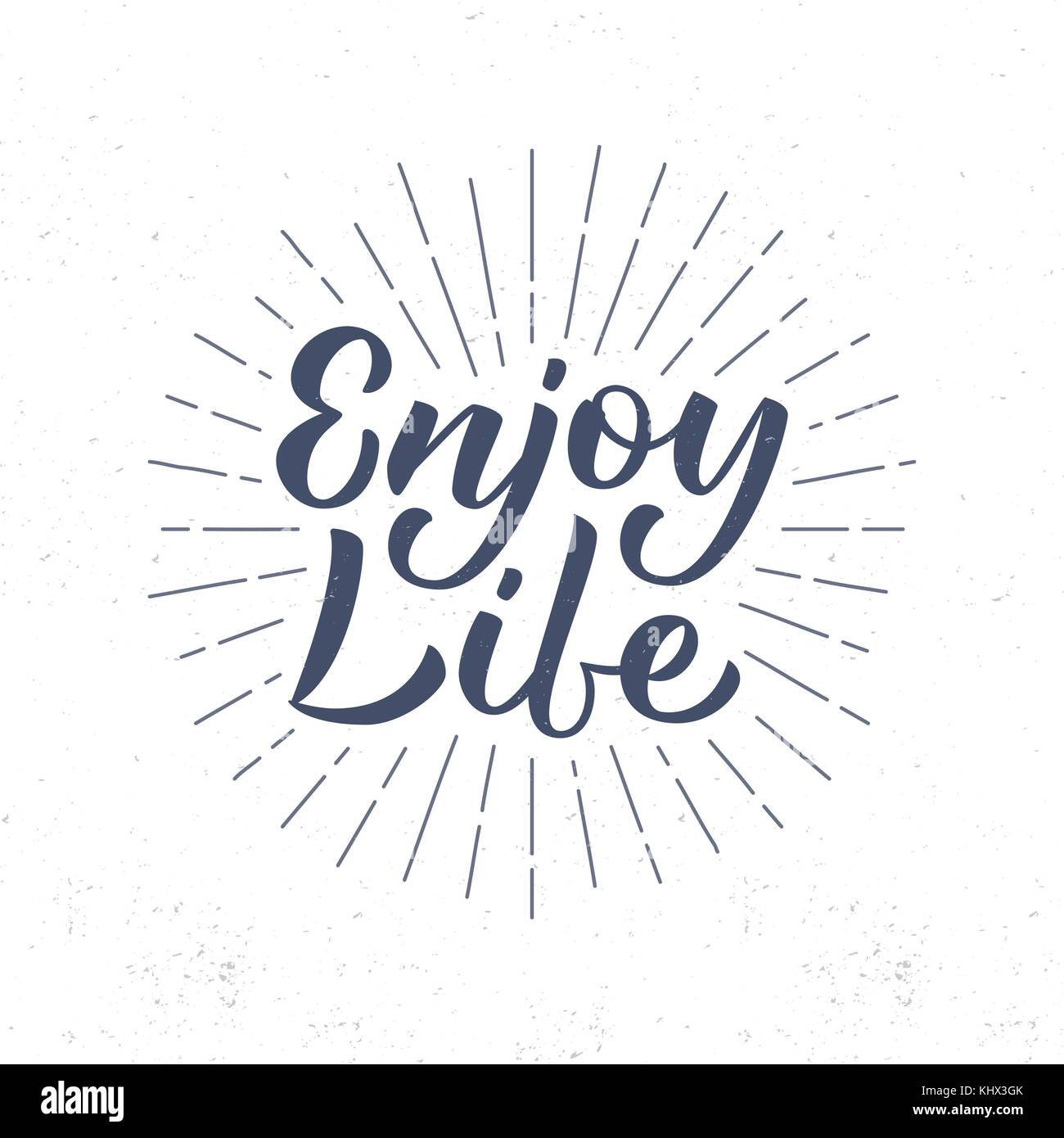 Enjoy life lettering Stock Vector Image & Art - Alamy