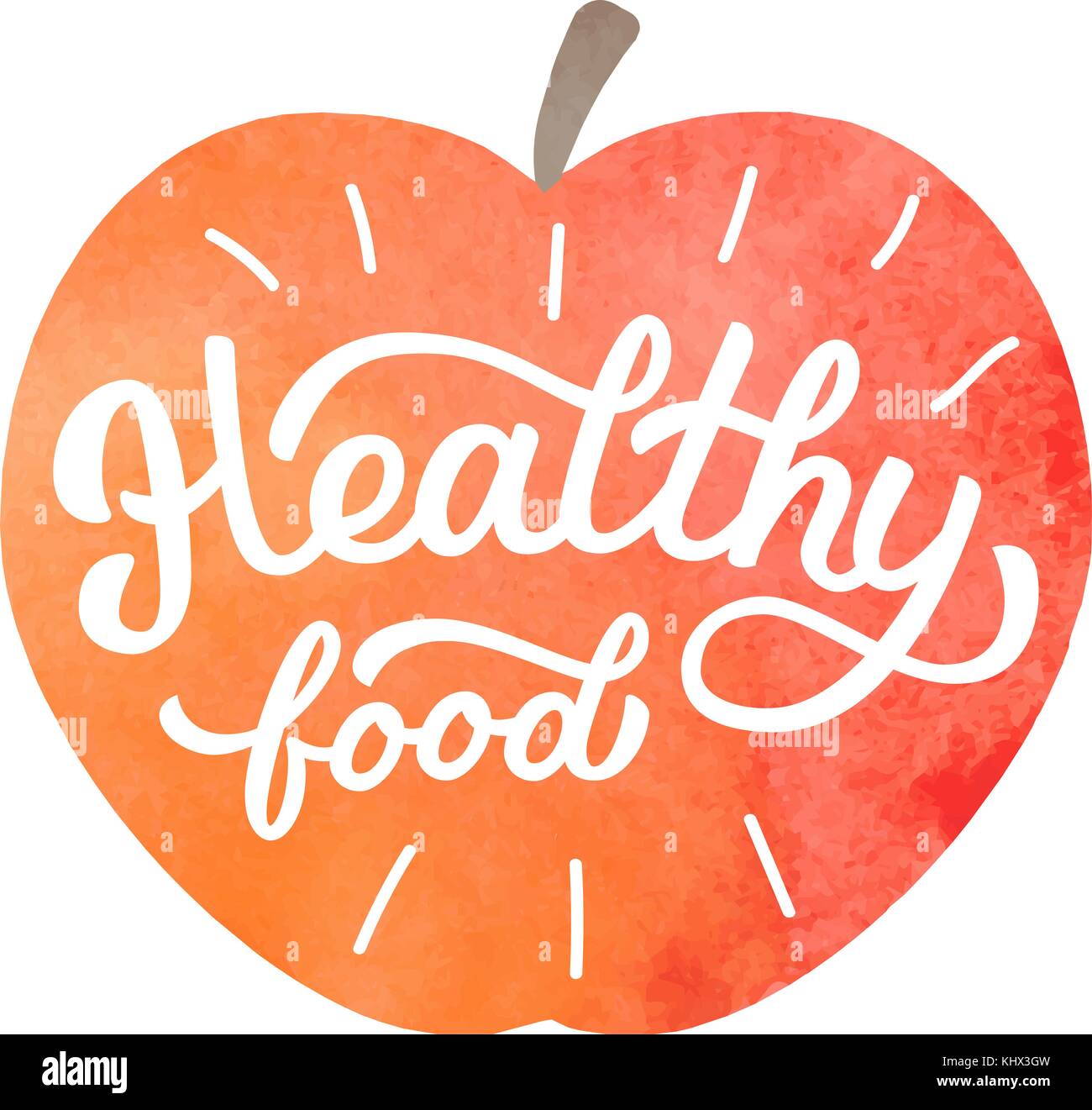 Health food hand lettering Stock Vector Image & Art - Alamy