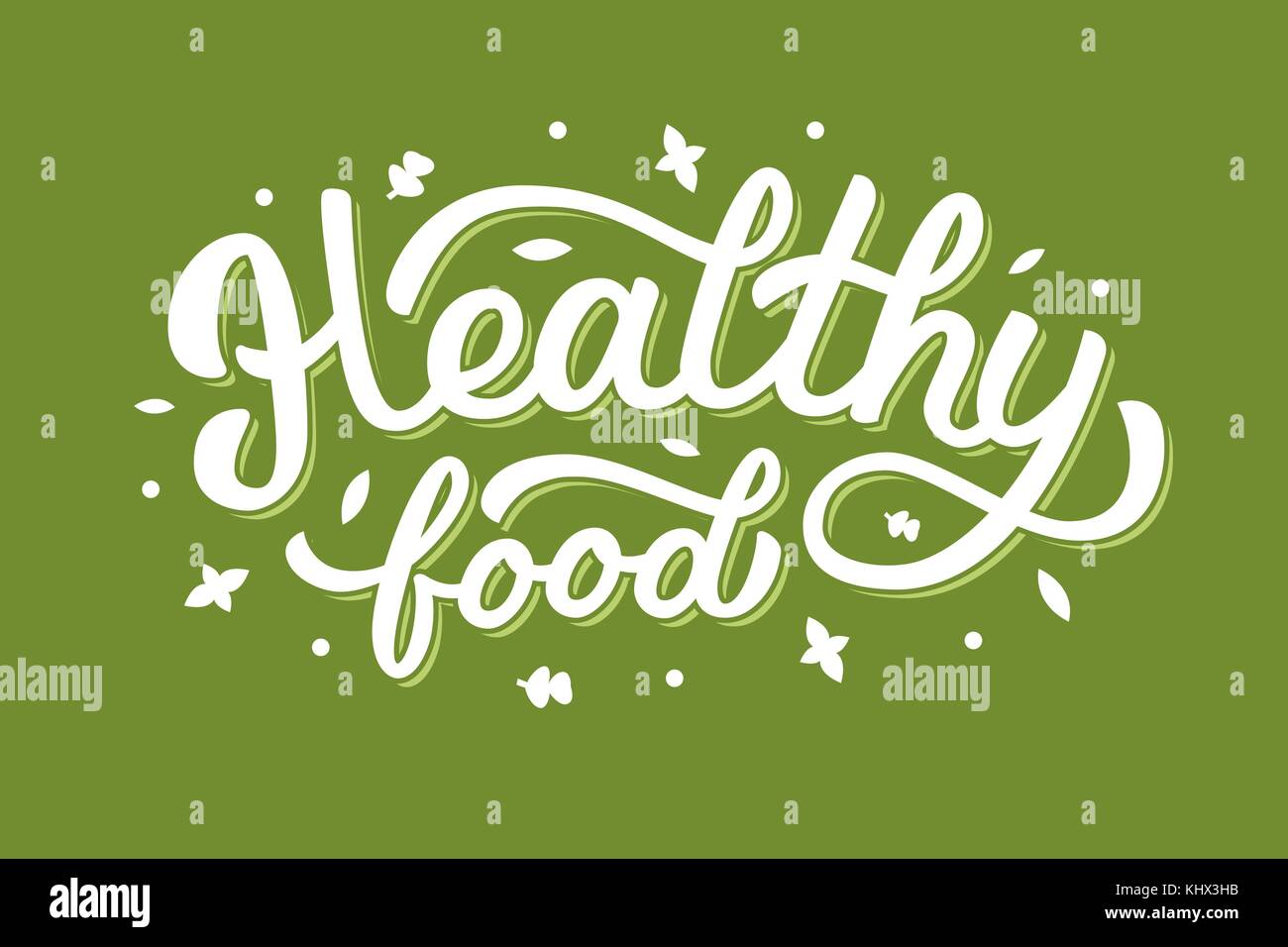 Healthy food hand lettering Stock Vector Image & Art - Alamy