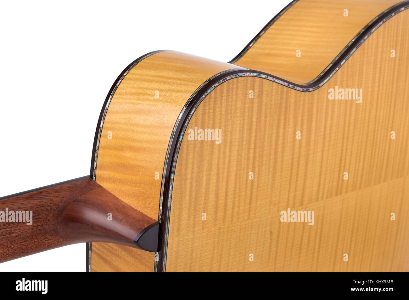 Guitar back on a white background Stock Photo - Alamy