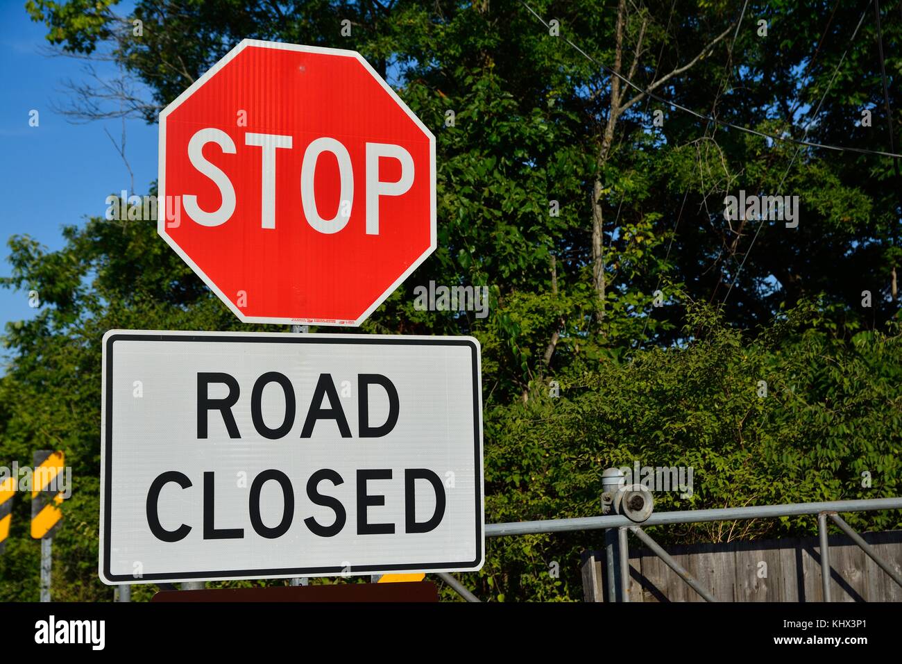 Road closed sign on the street Stock Photo - Alamy