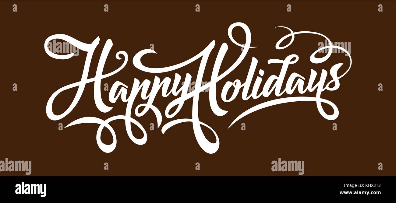 Happy Holidays text Stock Vector Image & Art - Alamy