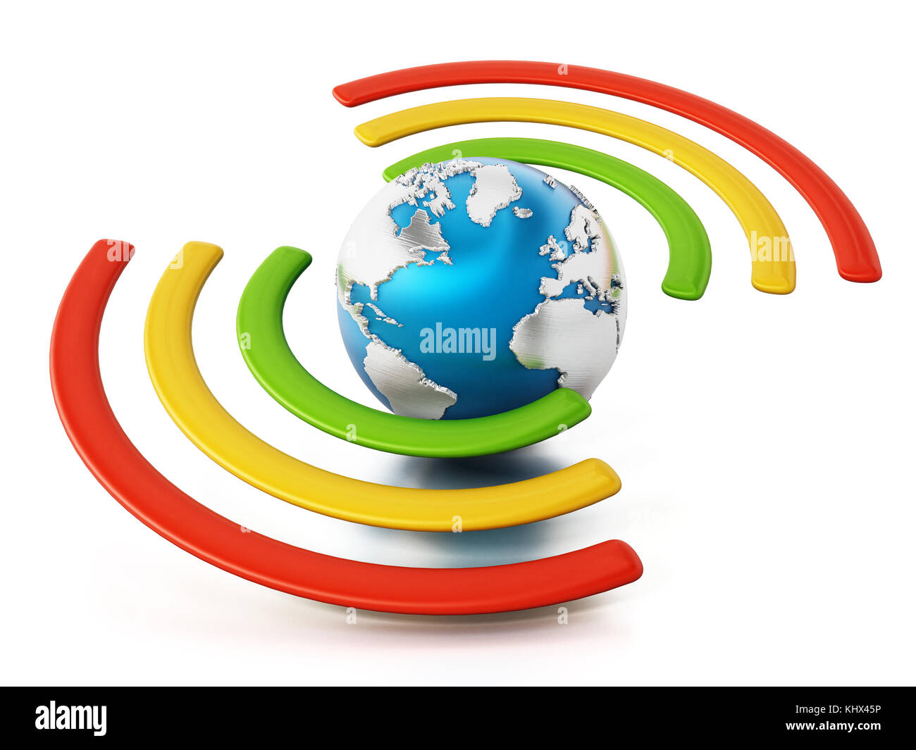 Global signal wireless planet Cut Out Stock Images & Pictures - Alamy
