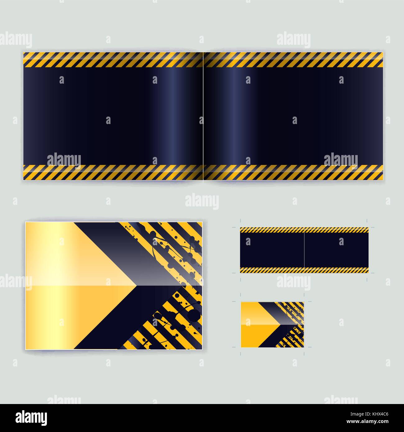 Corporate booklet promotion template with color elements. Vector ...