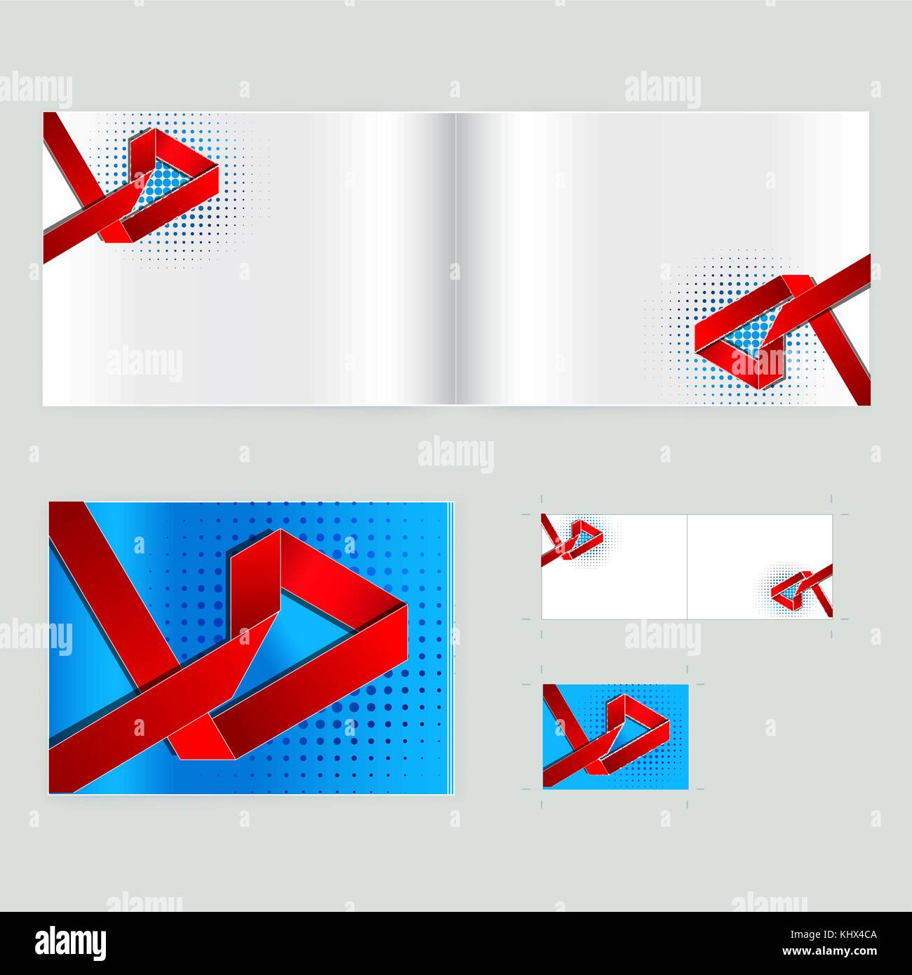 Corporate booklet promotion template with color elements. Vector ...