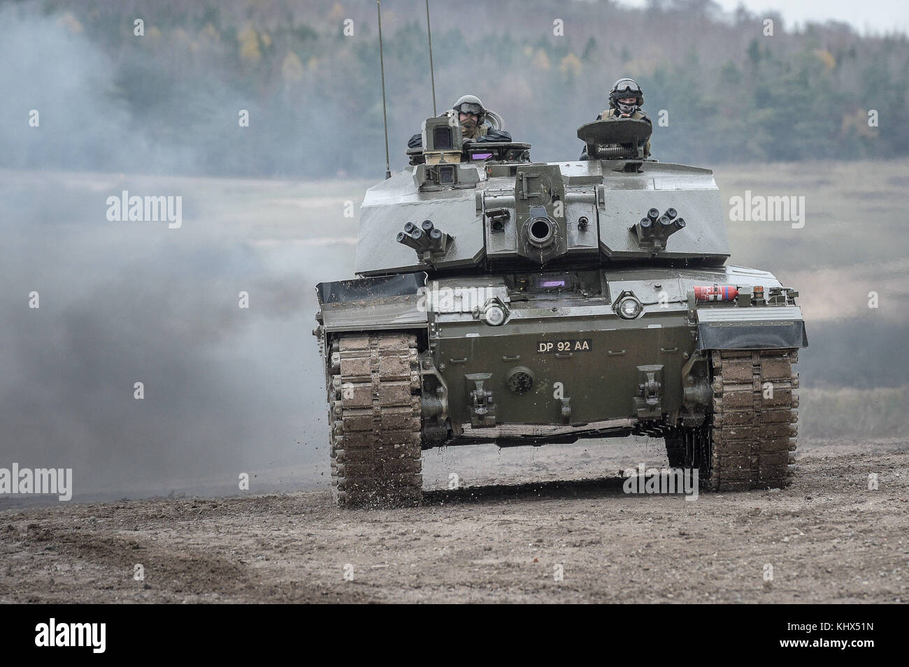 A Challenger II Main Battle Tank at Royal Tank Regiment HQ, Tidworth ...