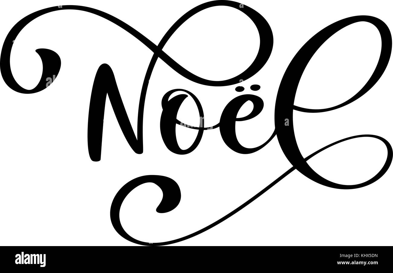 Noel Merry Christmas card template with greetings in french language ...