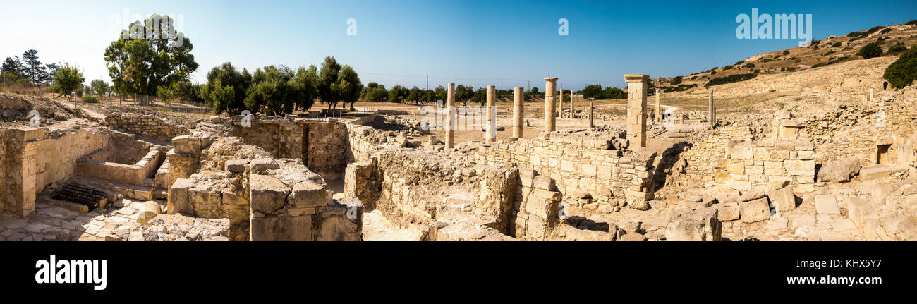 Panorama of Amathus ancient city archaeological site in Limassol ...