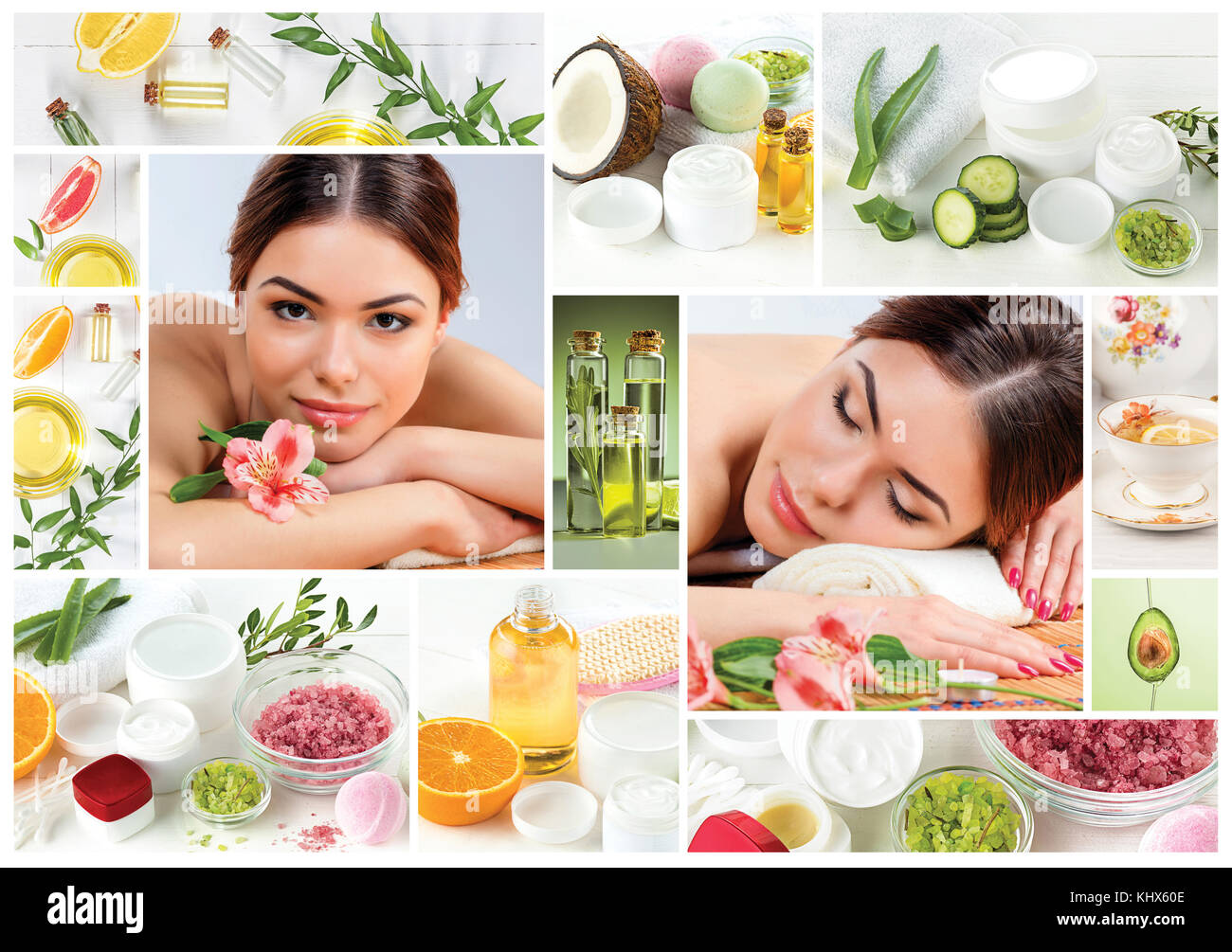 Collage spa hi-res stock photography and images - Alamy