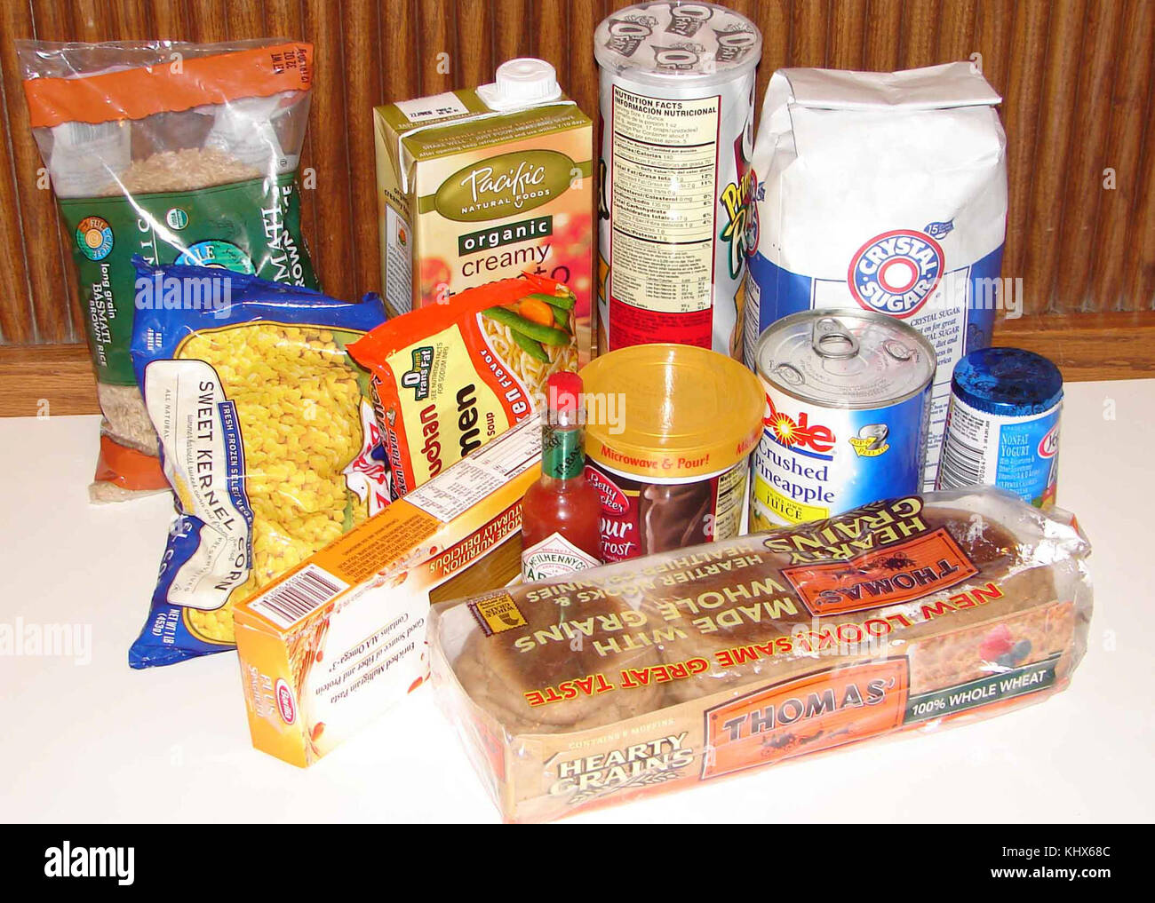 Food packages (1 Stock Photo - Alamy