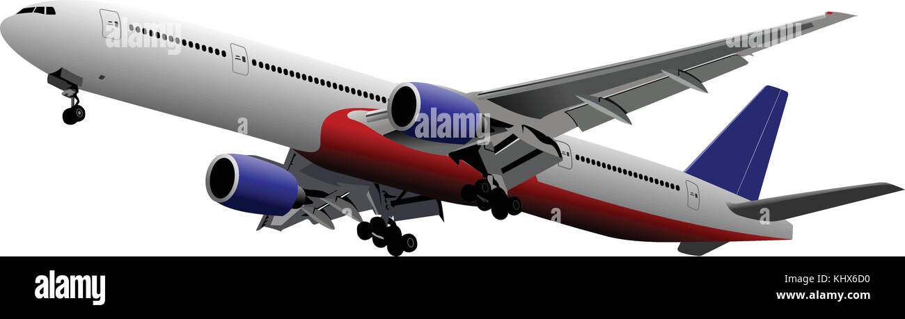 Airplane taking off. Vector illustration for designers Stock Vector ...