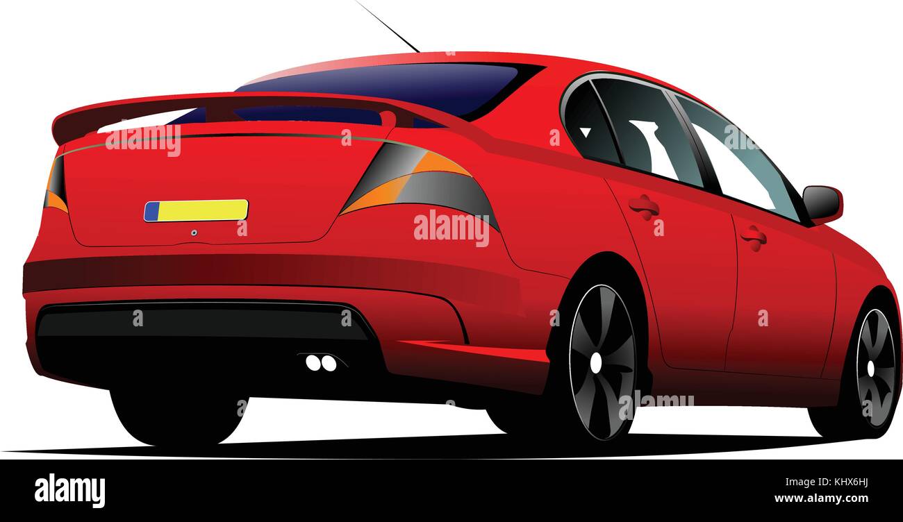 Car sedan on the road. Vector illustration Stock Vector Image & Art - Alamy