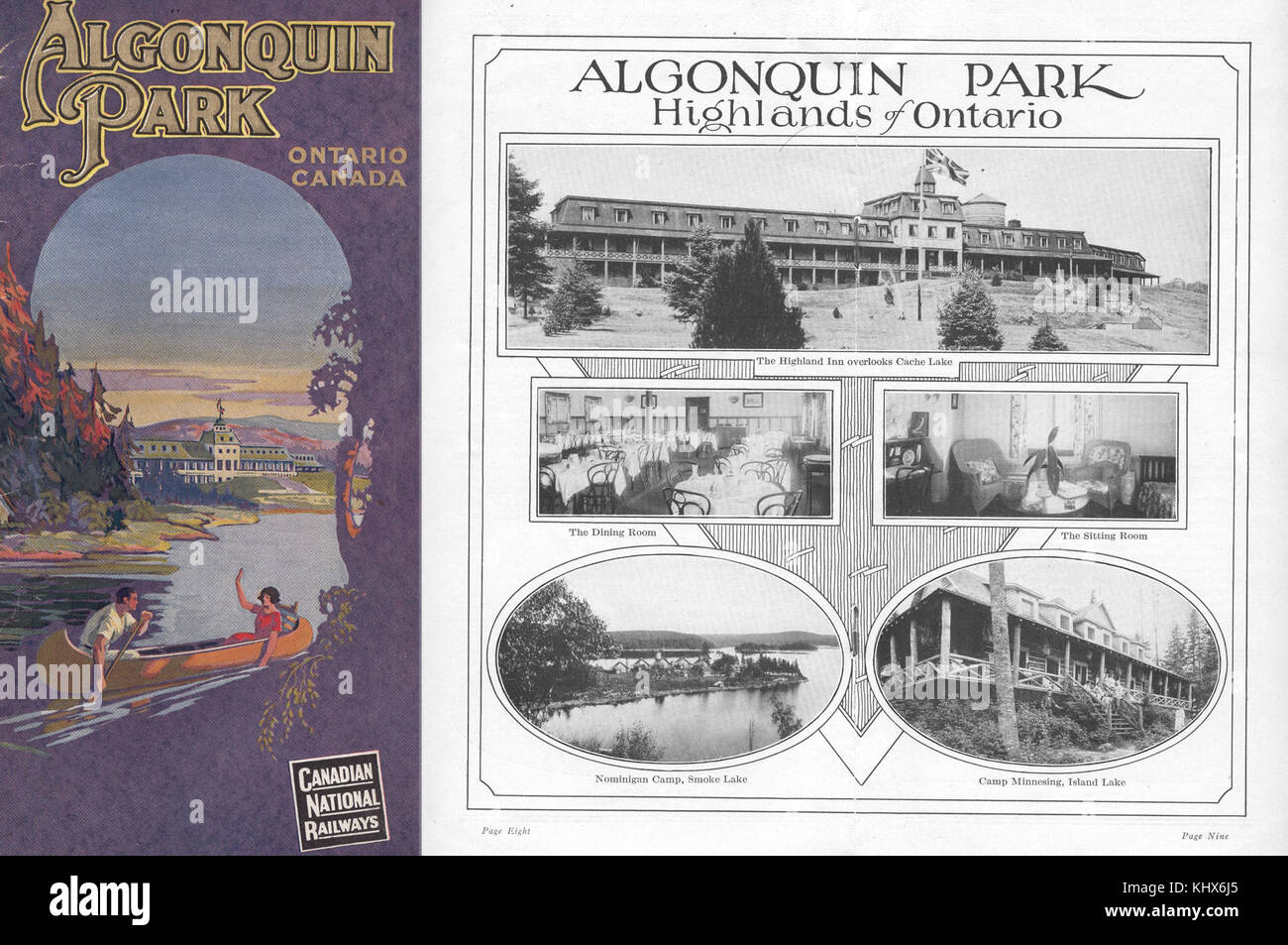 1925 CNR Algonquin Park pamphlet Stock Photo - Alamy