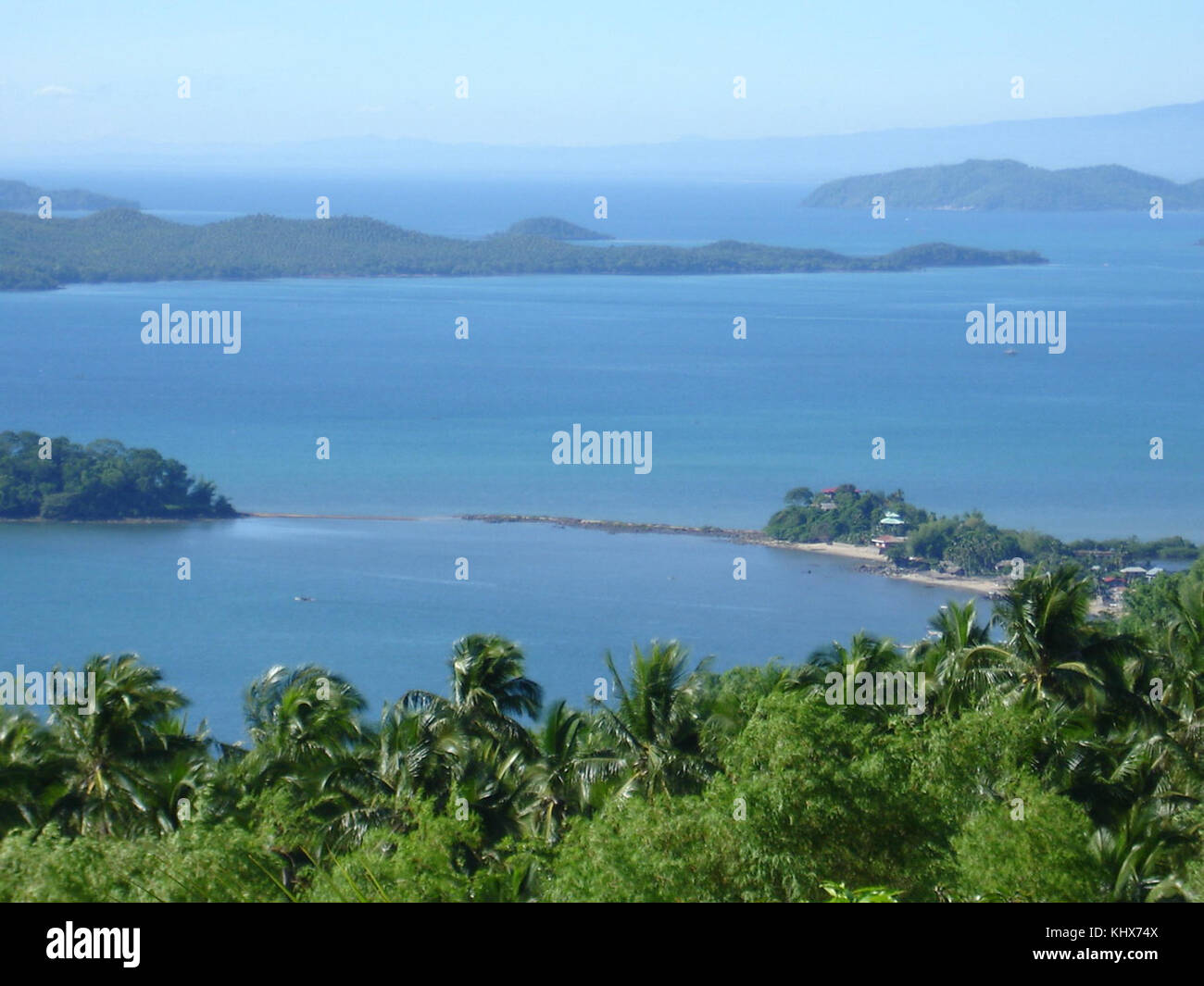 View to San Dionisio Iloilo from top of Mount Opao Stock Photo - Alamy