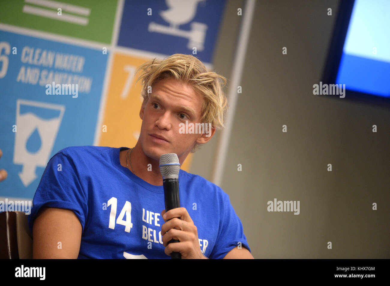 NEW YORK, NY - JUNE 07: Singer Cody Simpson at the Ocean Conference at ...
