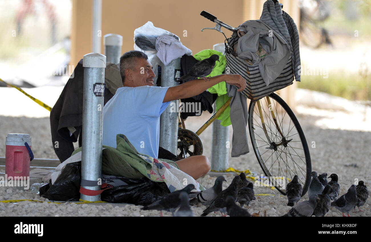 MIAMI BEACH, FL - SEPTEMBER 12: (EXCLUSIVE COVERAGE) Homeless man is ...