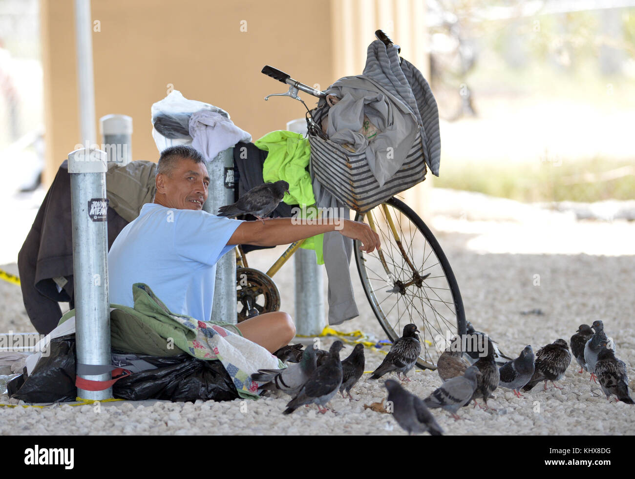 MIAMI BEACH, FL - SEPTEMBER 12: (EXCLUSIVE COVERAGE) Homeless man is ...