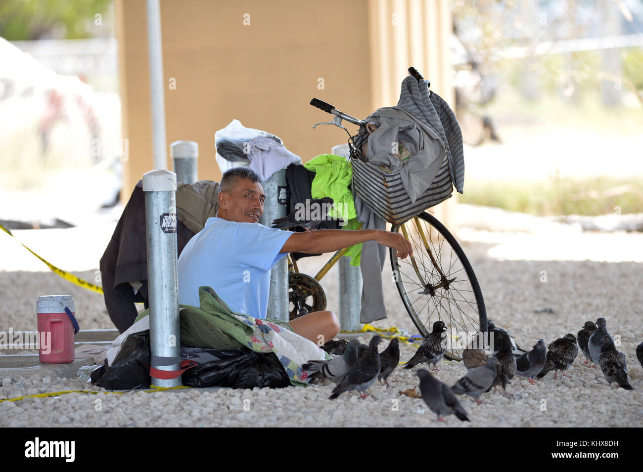 MIAMI BEACH, FL - SEPTEMBER 12: (EXCLUSIVE COVERAGE) Homeless man is ...