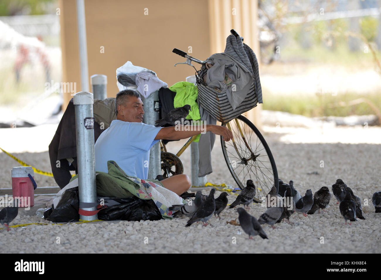 MIAMI BEACH, FL - SEPTEMBER 12: (EXCLUSIVE COVERAGE) Homeless man is ...