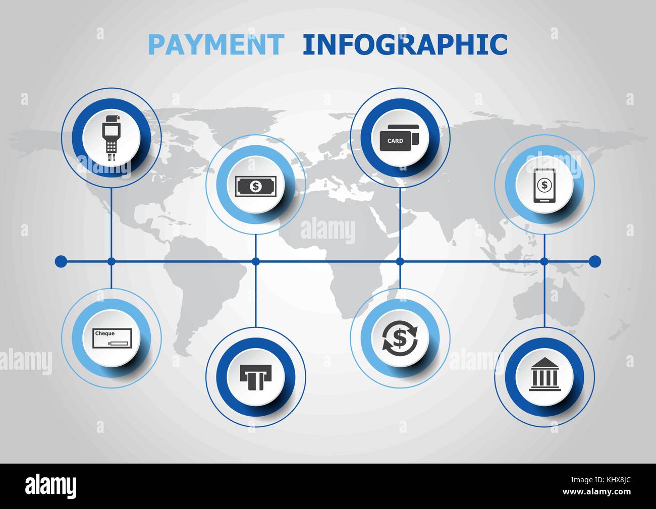 Infographic design with payment icons, stock vector Stock Vector Image ...