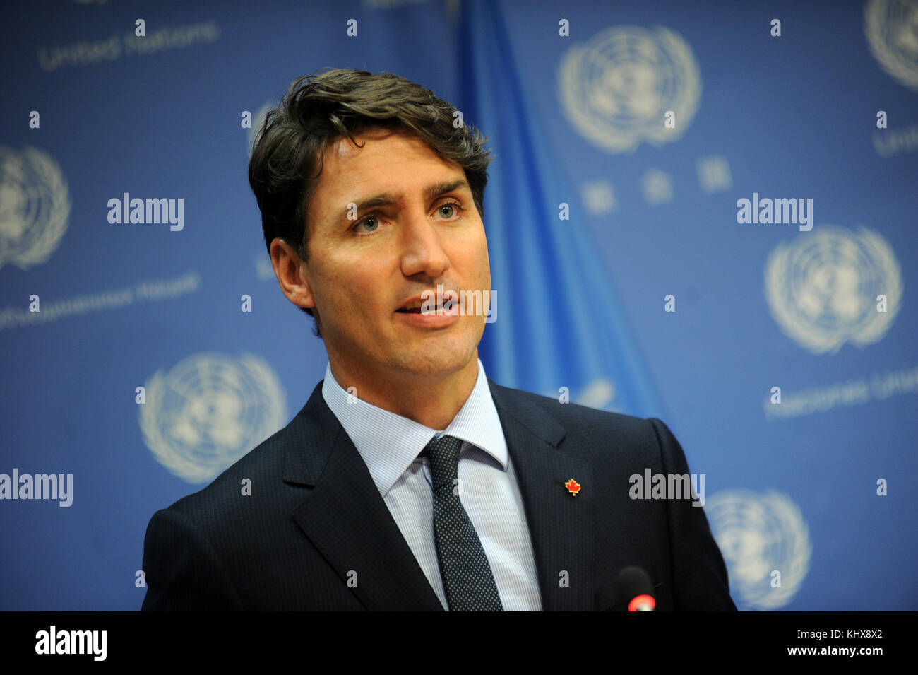 NEW YORK, NY - SEPTEMBER 21: Canadian Prime Minister Justin Trudeau ...