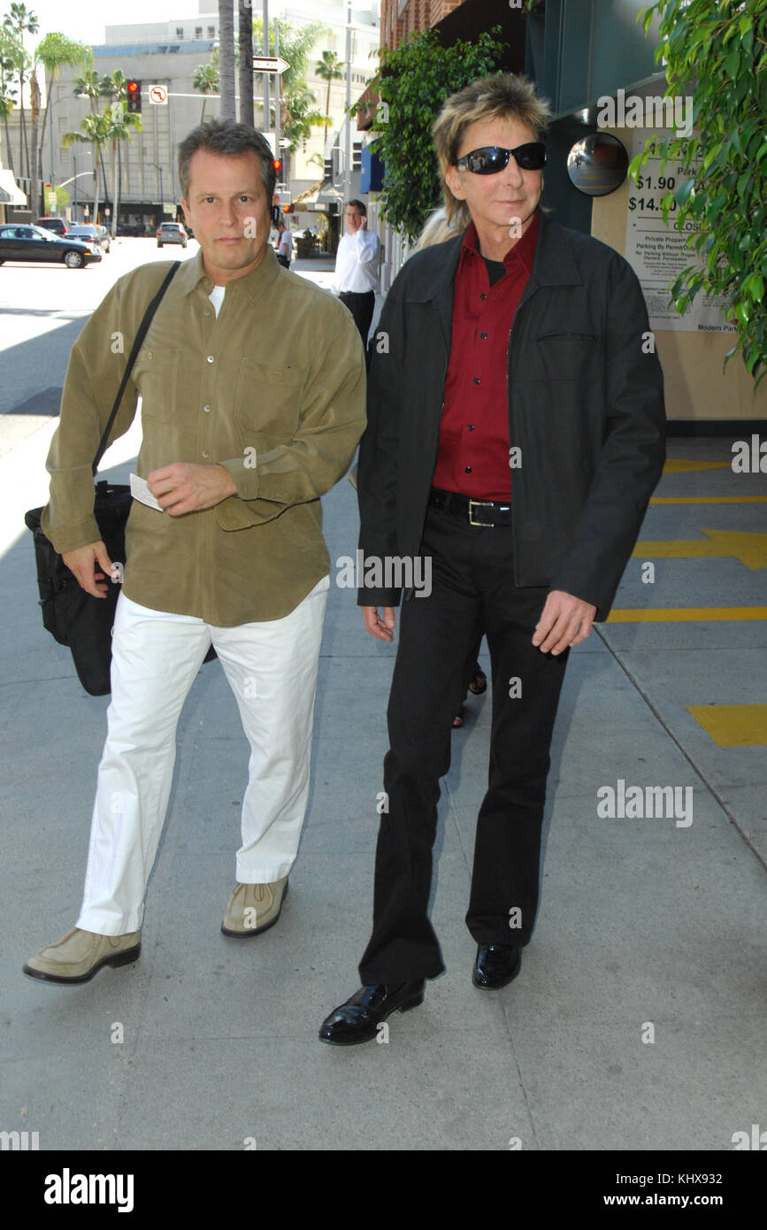 BEVERLY HILLS - CA - MARCH 22: Singer Barry Manilow & Gary Kief out and ...