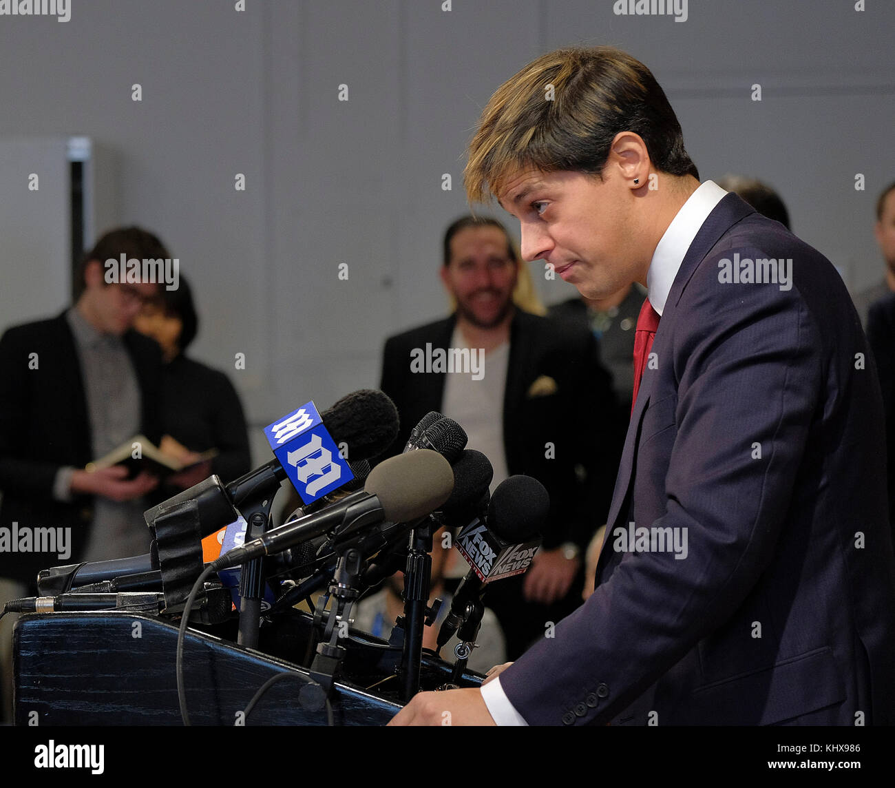 NEW YORK, NY - FEBRUARY 21: Right wing commentator Milo Yiannopoulos ...