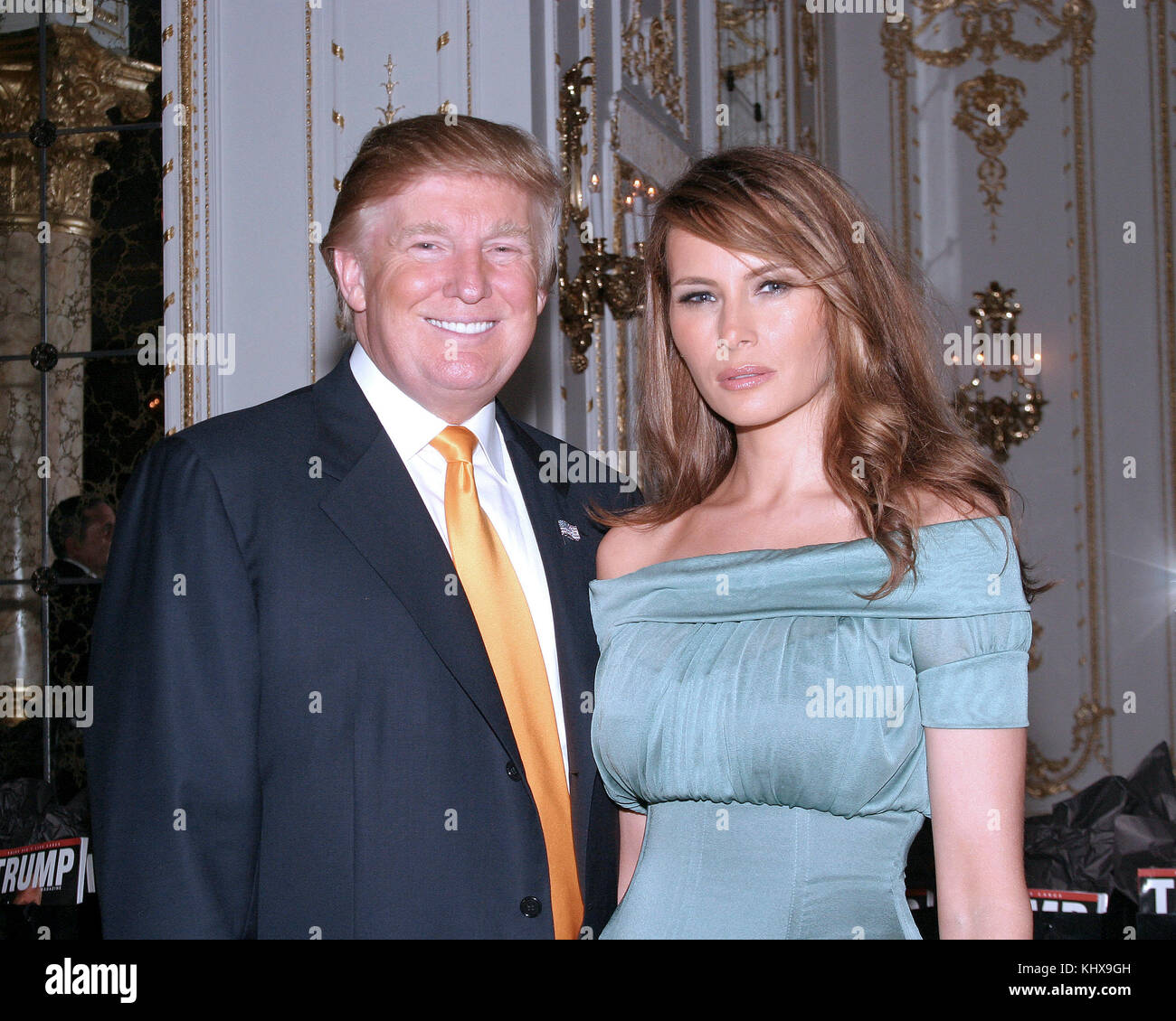 PALM BEACH, FL - 2007: Donald Trump and Melania Knauss at the Mar-A ...