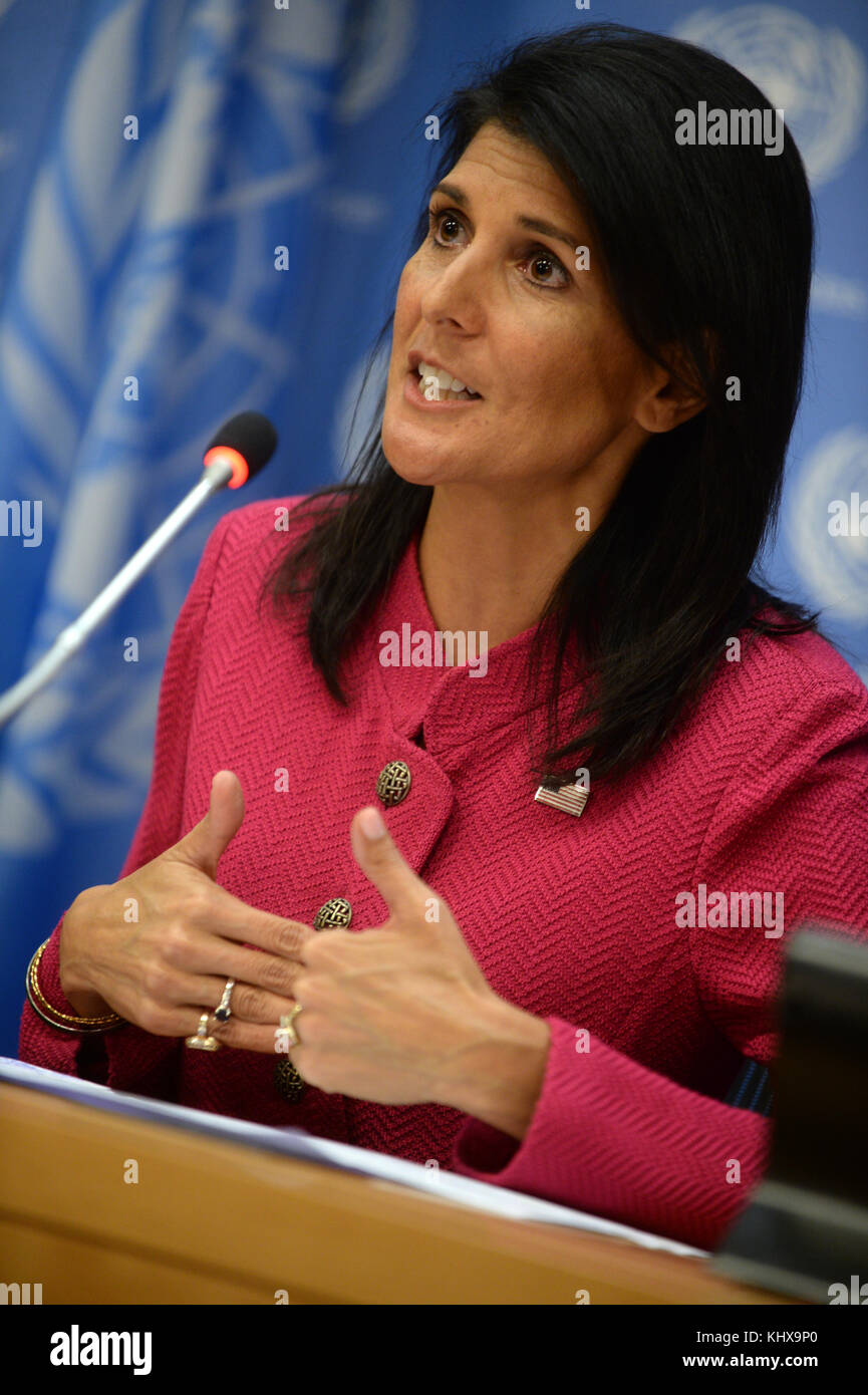 NEW YORK, NY - APRIL 3: U.S. Ambassador to the United Nation Nikki ...