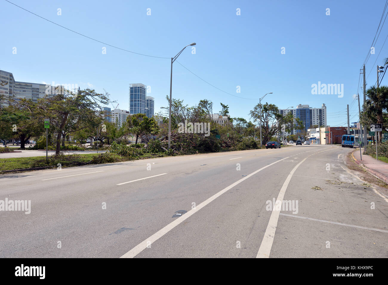 Miami beach after evacuation hurricane hi-res stock photography and ...
