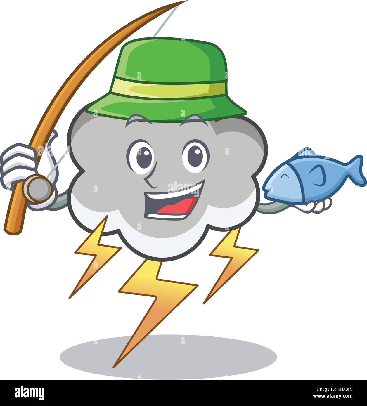 Fishing thunder cloud character cartoon Stock Vector Image & Art - Alamy Fishing thunder cloud character cartoon Stock Vector Image & Art - Alamy