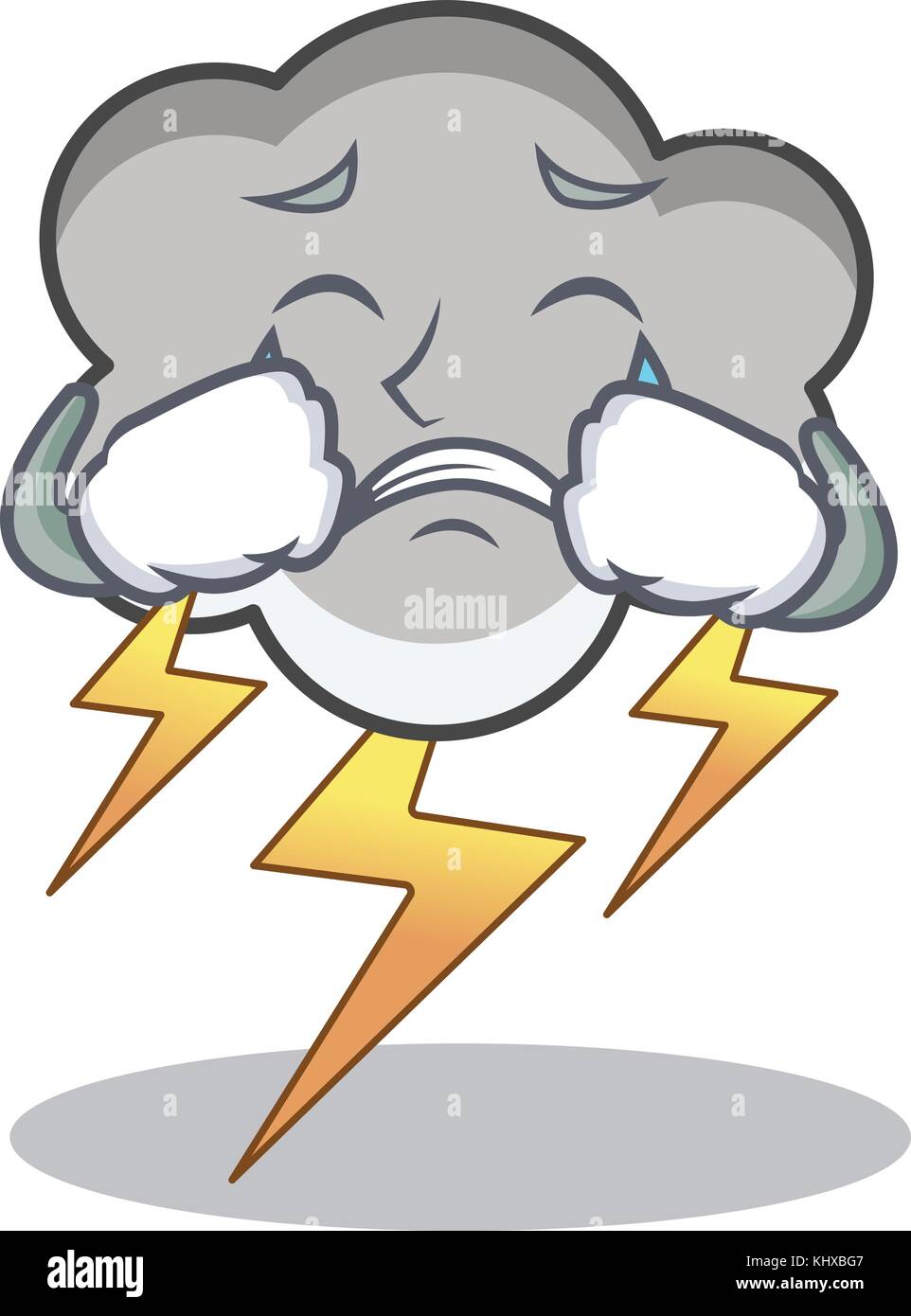 Crying thunder cloud character cartoon Stock Vector Image & Art - Alamy Crying thunder cloud character cartoon Stock Vector Image & Art - Alamy