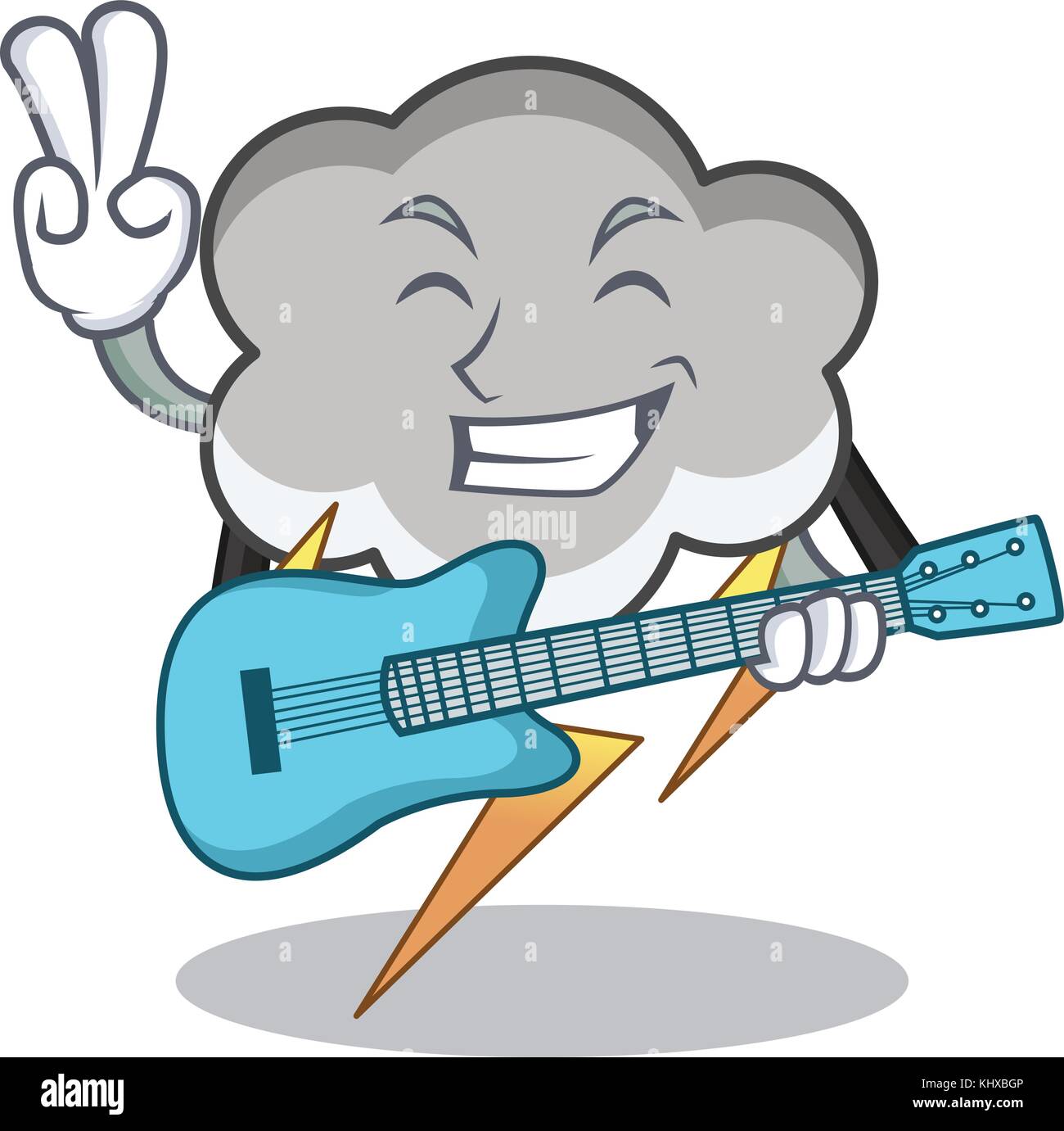 With guitar thunder cloud character cartoon Stock Vector Image & Art ... With guitar thunder cloud character cartoon Stock Vector Image & Art ...