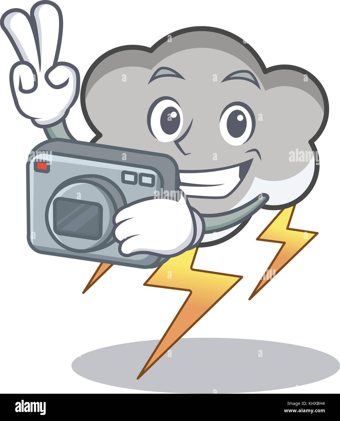 Photographer thunder cloud character cartoon Stock Vector Image & Art ...