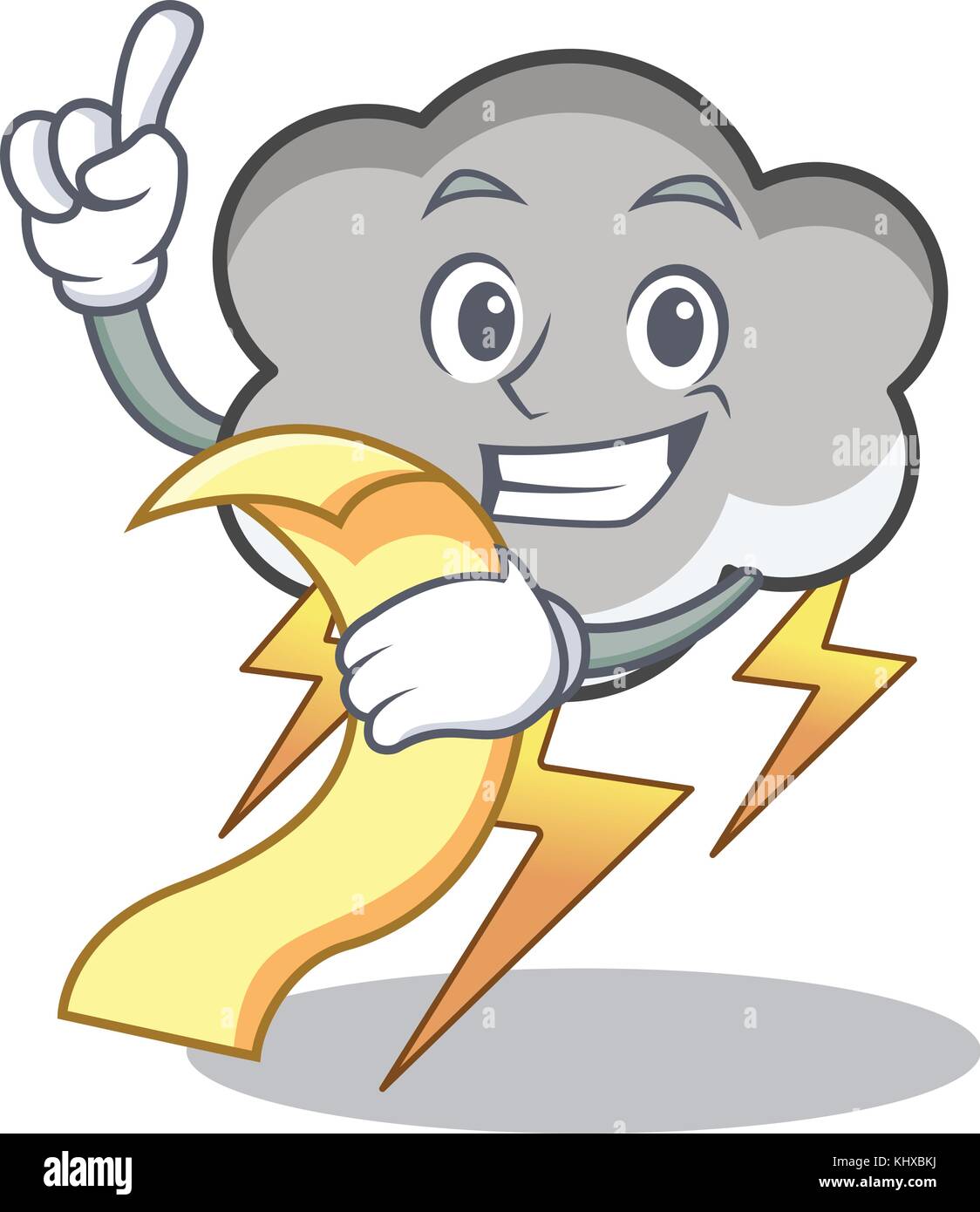 With menu thunder cloud character cartoon Stock Vector Image & Art - Alamy