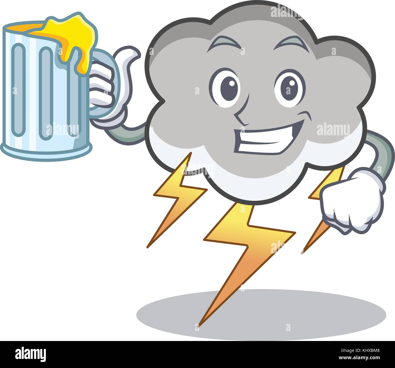 Cartoon Thunder Cloud