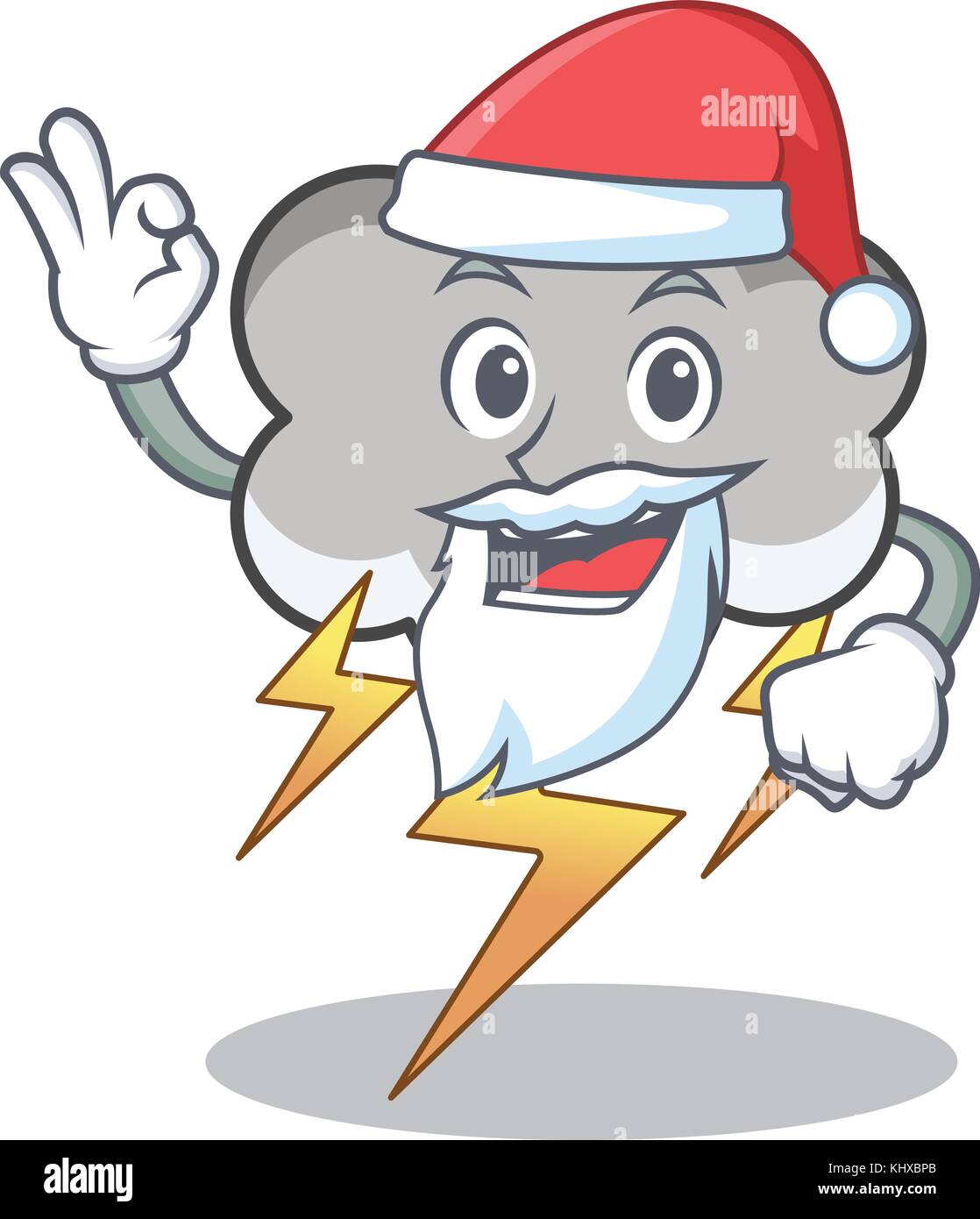 Santa thunder cloud character cartoon Stock Vector Image & Art - Alamy