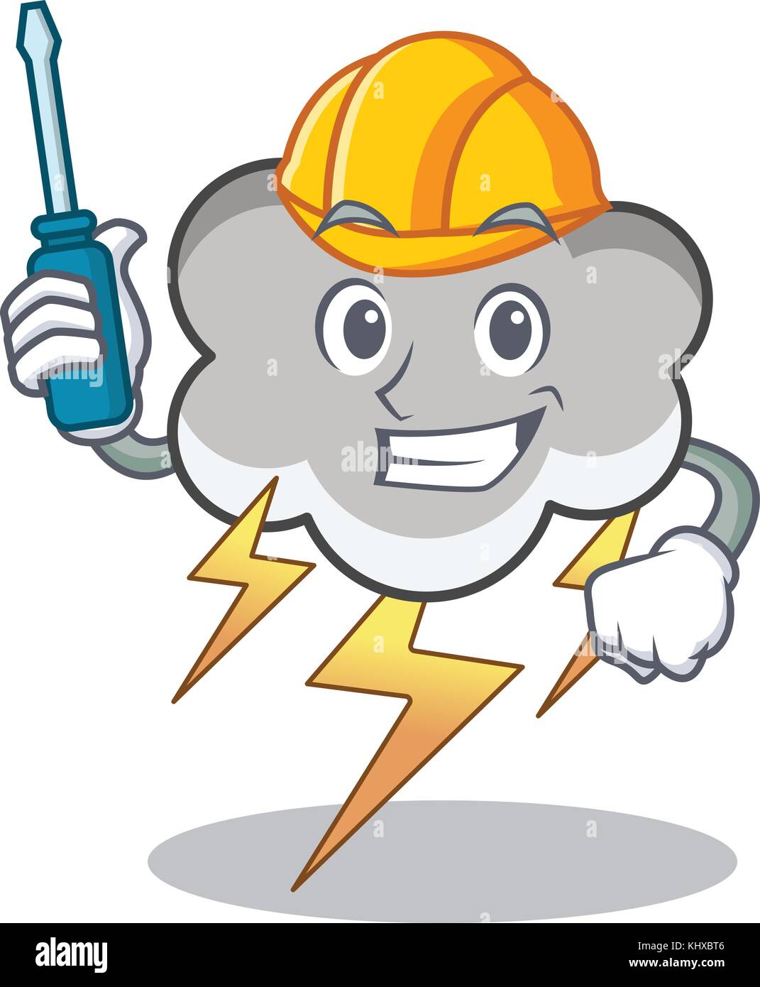 Automotive thunder cloud character cartoon Stock Vector Image & Art - Alamy