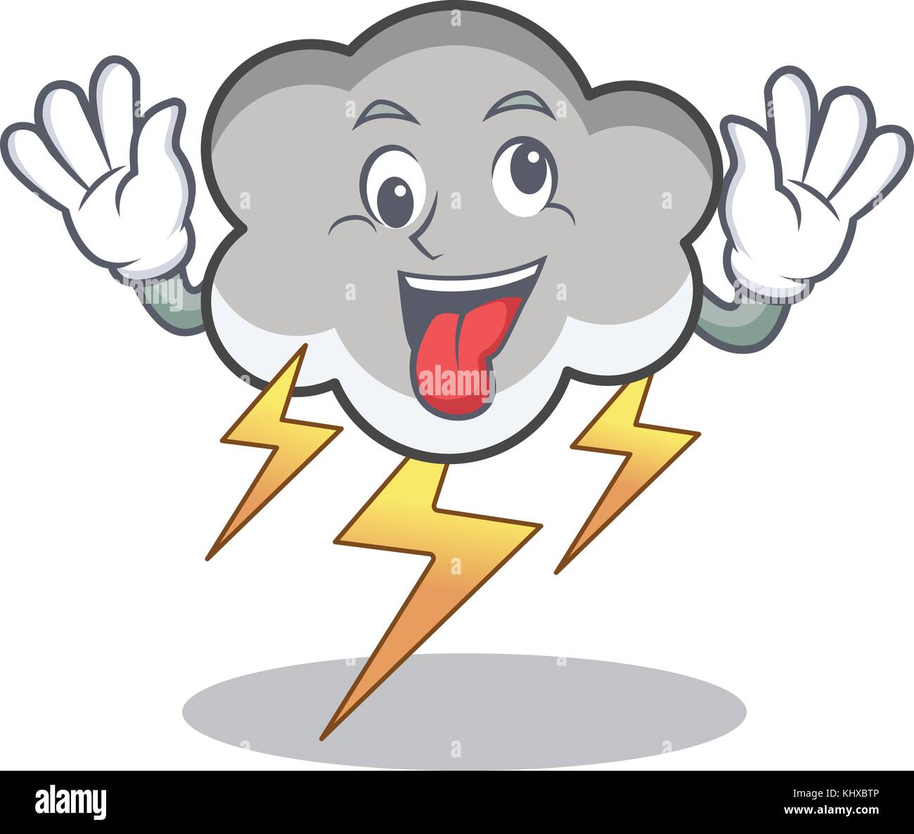 Cartoon Thunder Cloud